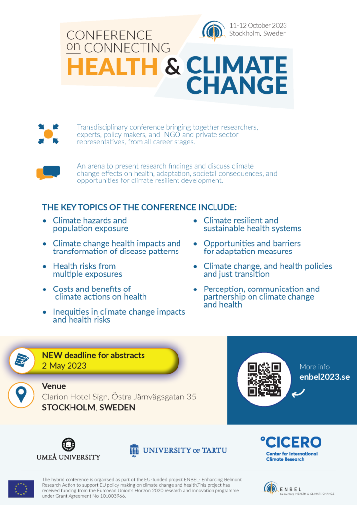 Conference on Connecting Health and Climate Change – CLIMOS